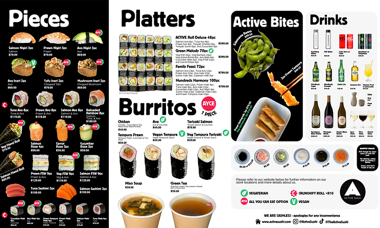 Menu | Active Sushi